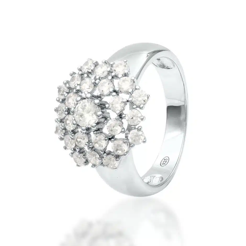 TWINKLE ROUND CUT CLUSTER RING | SARRA JEWELLERY